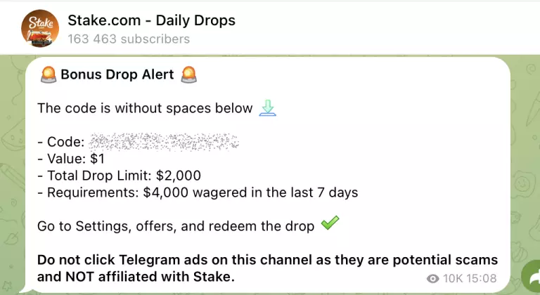 Stake Bonus Drop Code Today: Latest Verified Codes in July